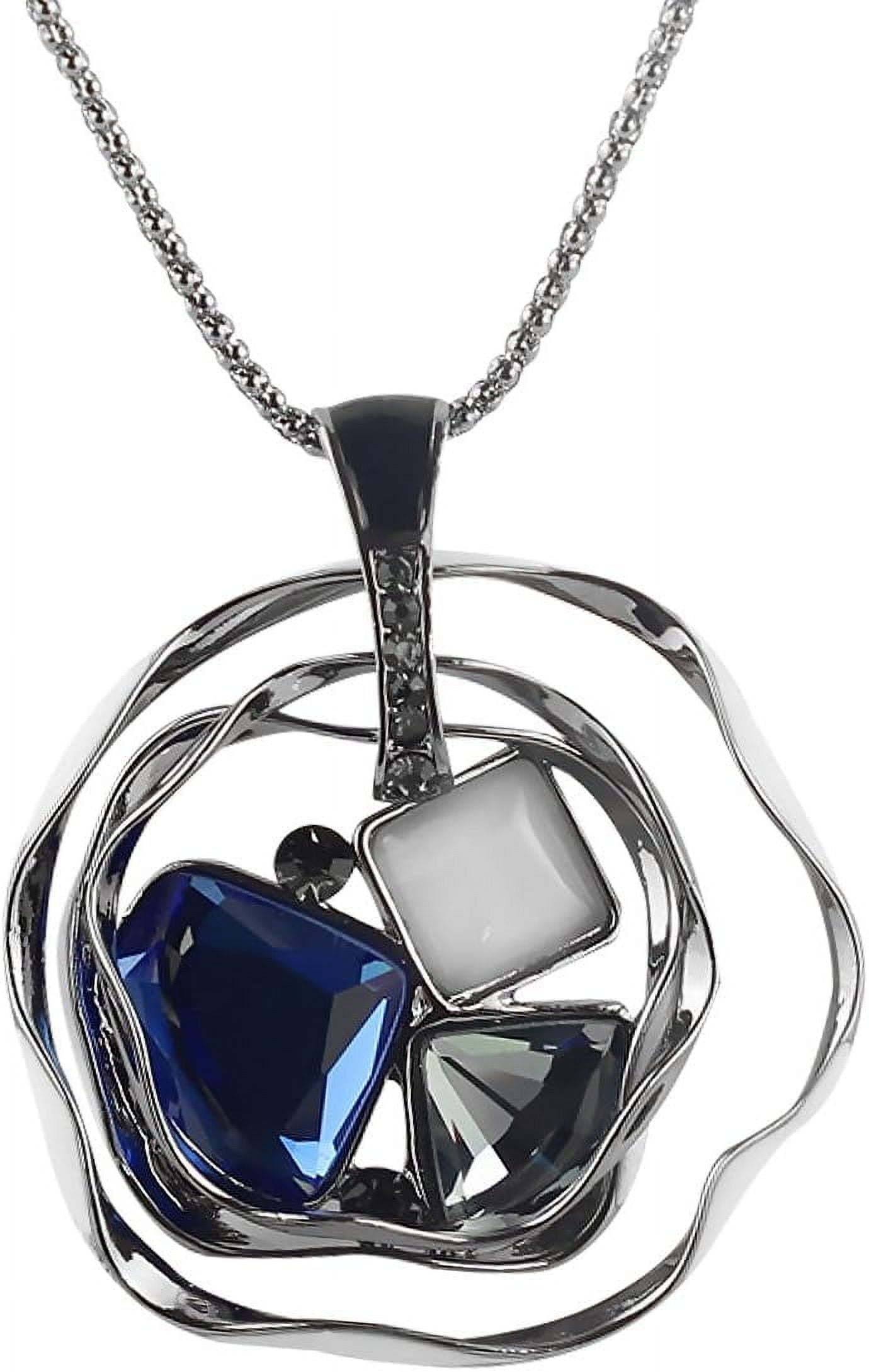 Created Crystals Necklaces for Women | Elegant Long Chain Pendant ...
