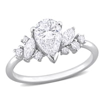 Created Forever Women's 1ct TW Lab Grown Diamond 14k White Gold ...