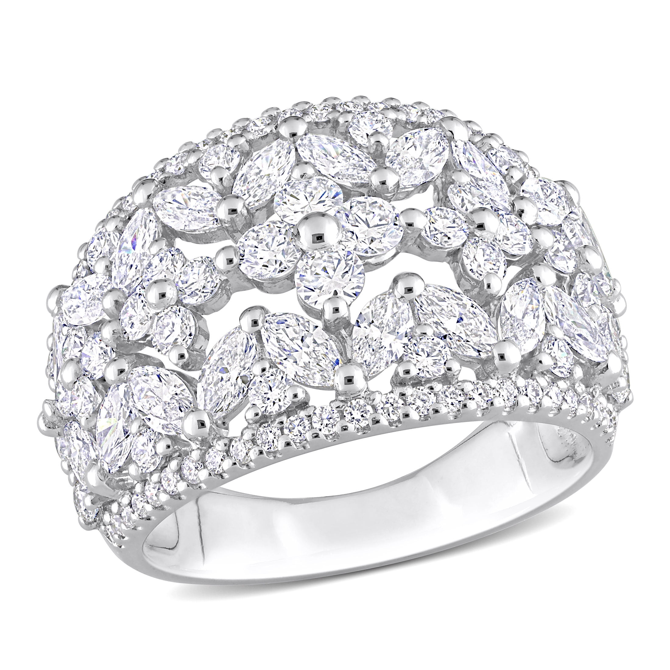 Created Forever Women's 3 3/8 CT Lab Created Diamond 14K White Gold ...