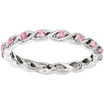 Created Pink Sapphire Sterling Silver Heart Ring - Walmart.com