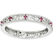 Created Ruby and Created Sapphire Sterling Silver Butterfly Ring - Walmart.com