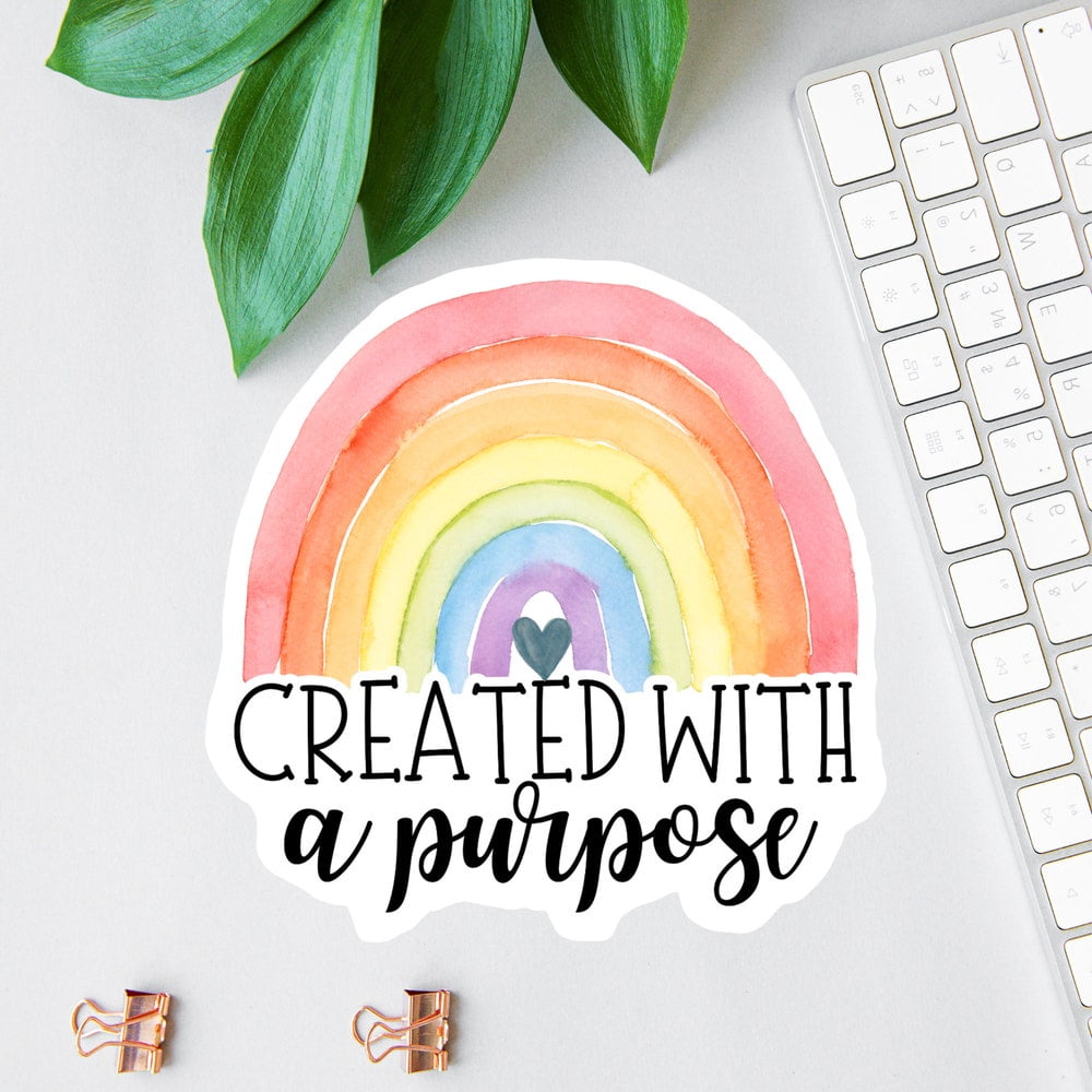 Created With A Purpose Sticker, Bible Sticker, Bible Journal Sticker ...