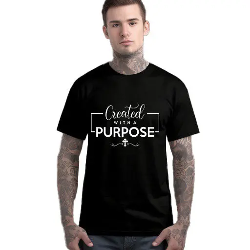 Created With A Purpose T-Shirt - M / Black - Walmart.com