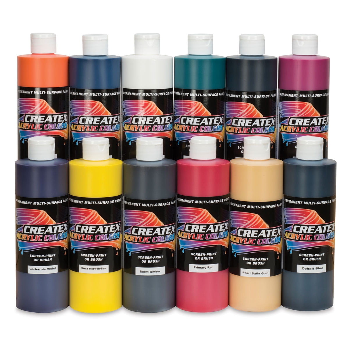 Createx Acrylic Paints - Set of 12, Assorted Colors, Pints - Walmart.com