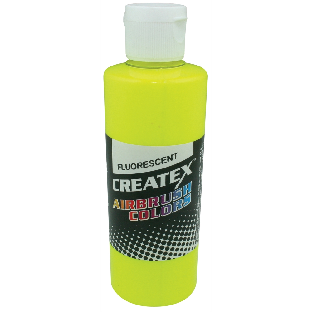 Createx Airbrush Paint 4oz Fluorescent Yellow - Walmart Business Supplies