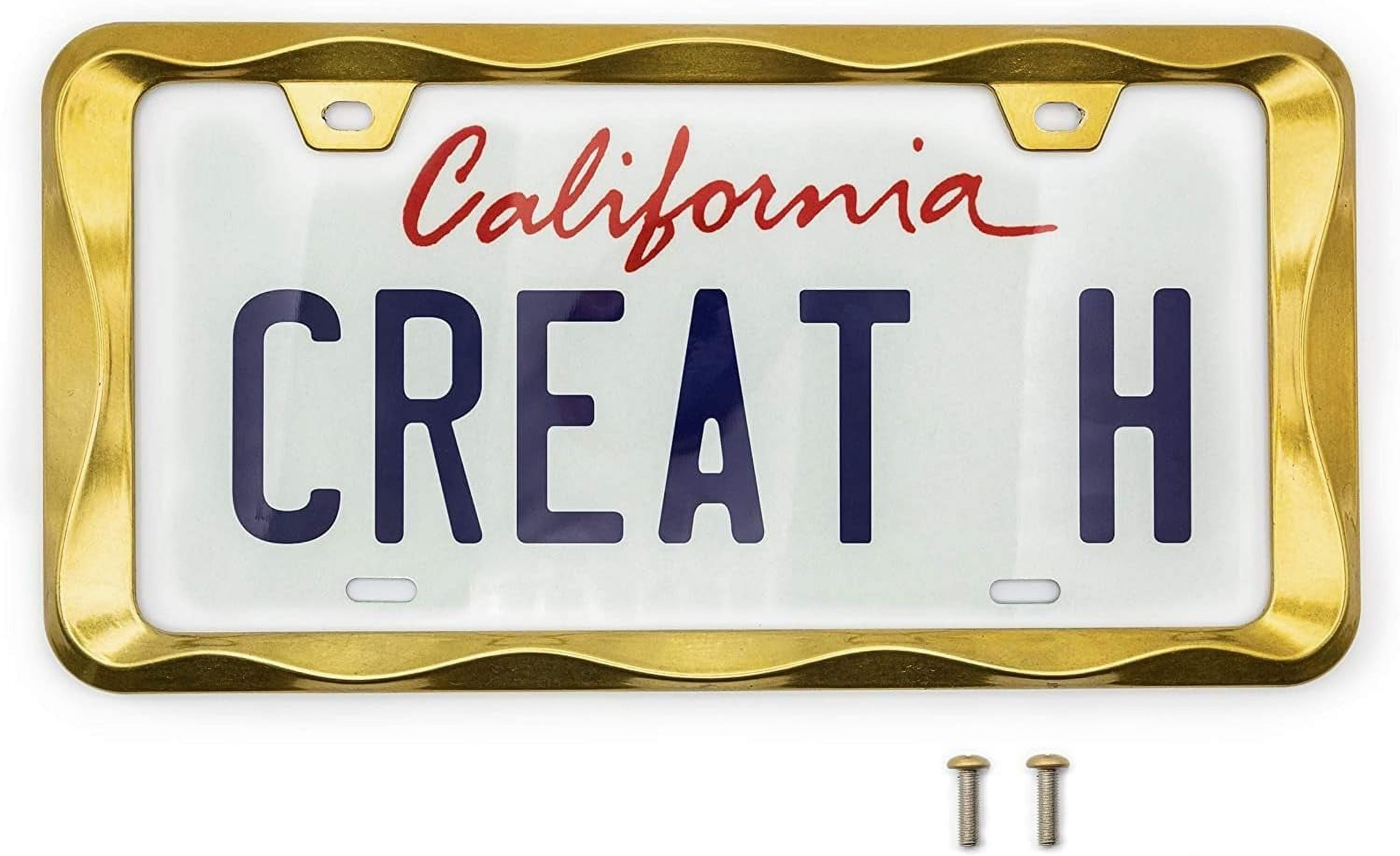 Creathome 3D Curly Wave Pattern Black License Plate Frame from Pure ...