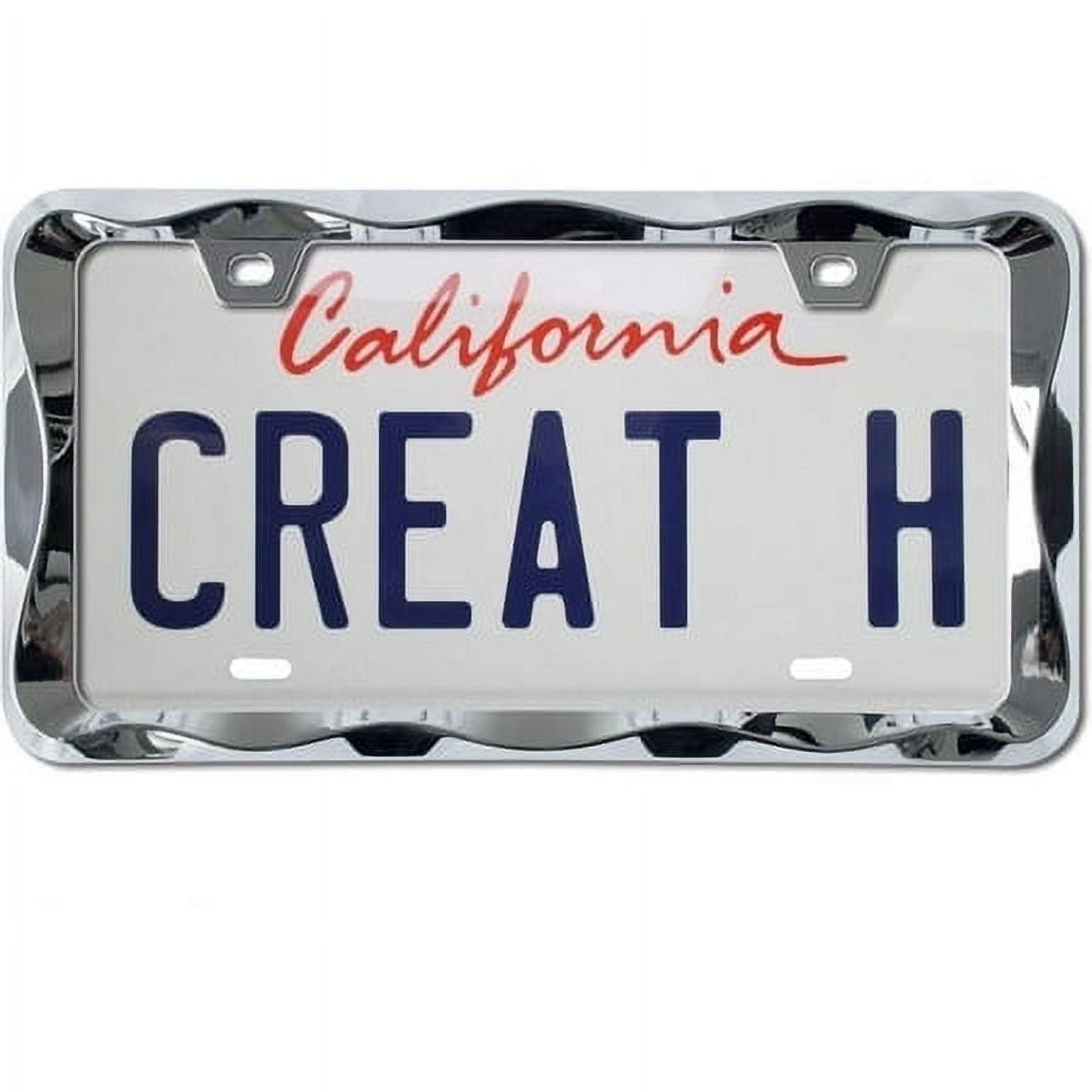 Creathome 3D Curly Wave Pattern Chrome License Plate Frame from Pure ...