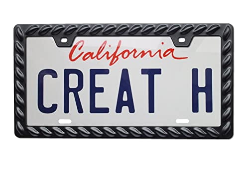 Creathome 3D License Plate Frame Lasso Pattern License Plate Holder ...
