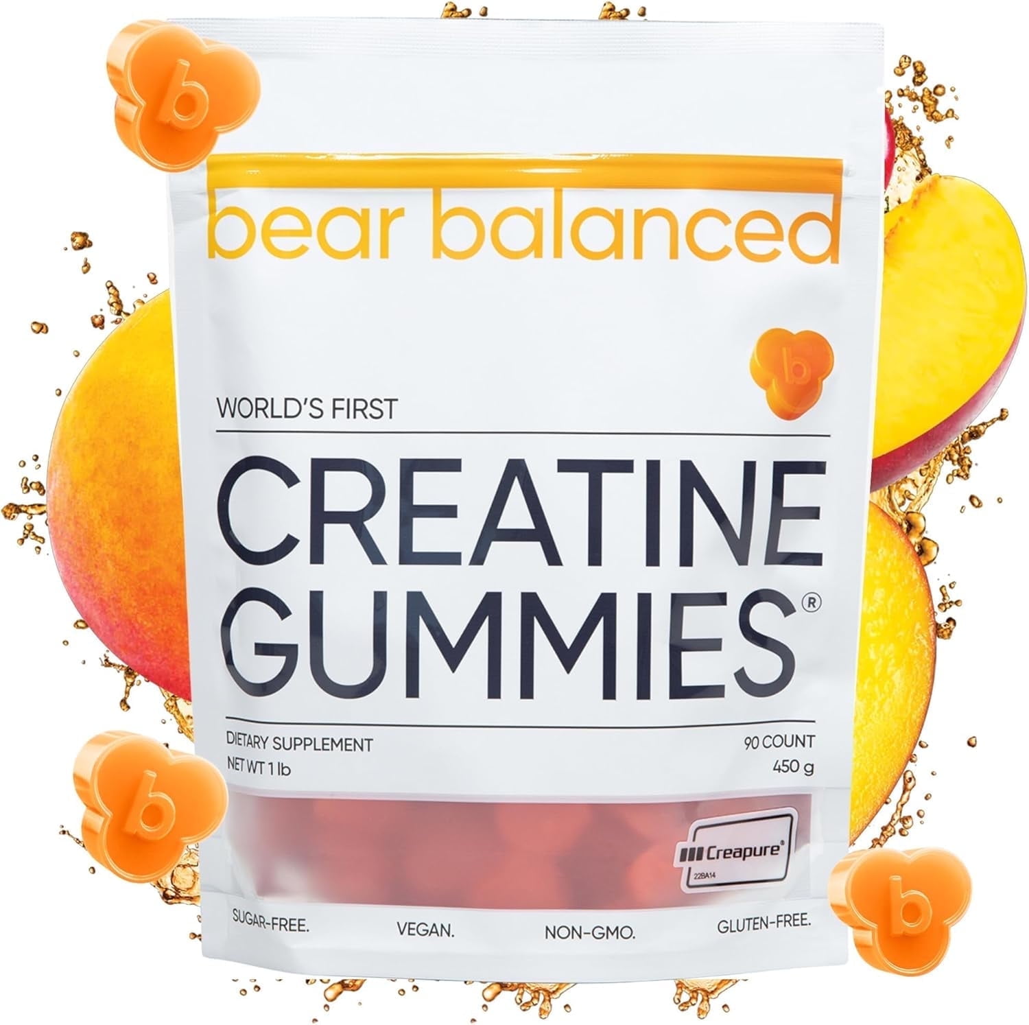 Bear Balanced Creatine Gummies, Muscle Growth Support for Men and Women ...