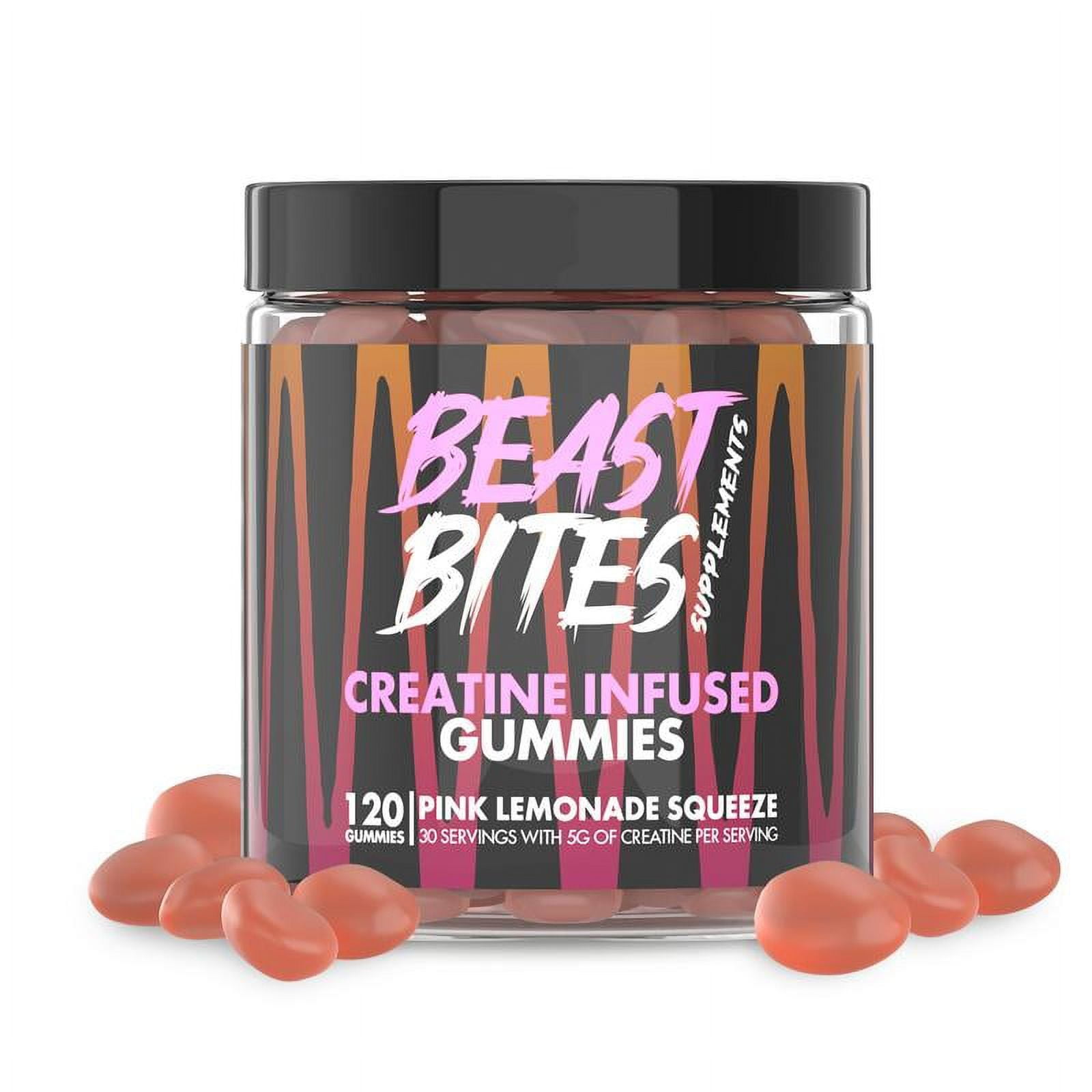 Creatine Infused Gummies - Beast Bites Supplements - Walmart.com