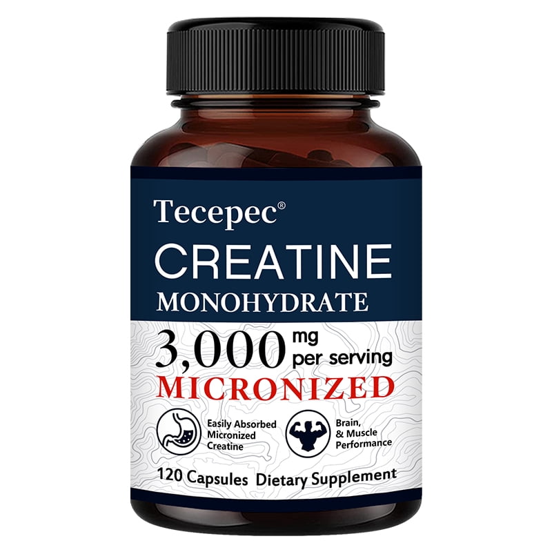Creatine Monohydrate Capsules - Support for Lean Muscle, Strength ...
