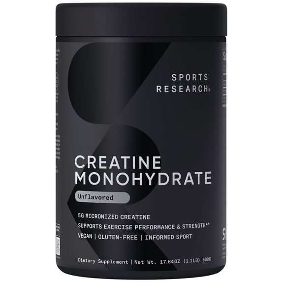 Sports Research, Creatine Monohydrate Powder, 500g, Vegan - Walmart.com