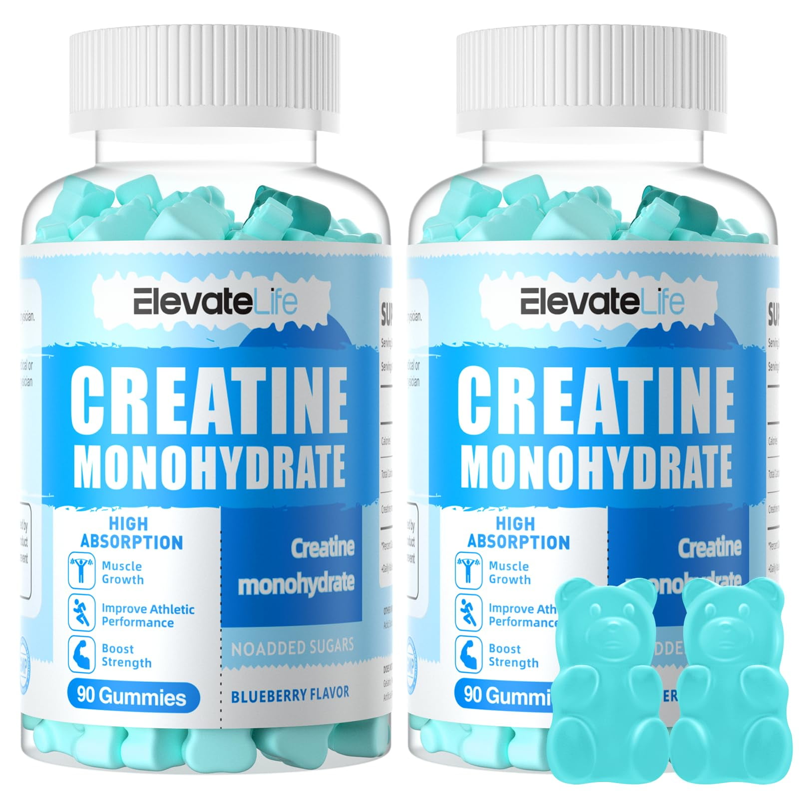 Creatine Monohydrate Gummies 5000mg for Men & Women, Chewables Creatine ...