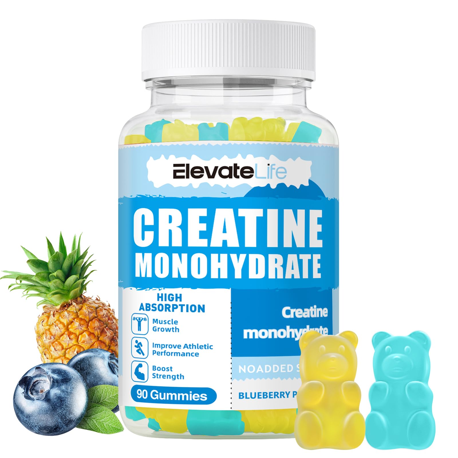 Creatine Monohydrate Gummies 5000mg for Men & Women, Chewables Creatine ...