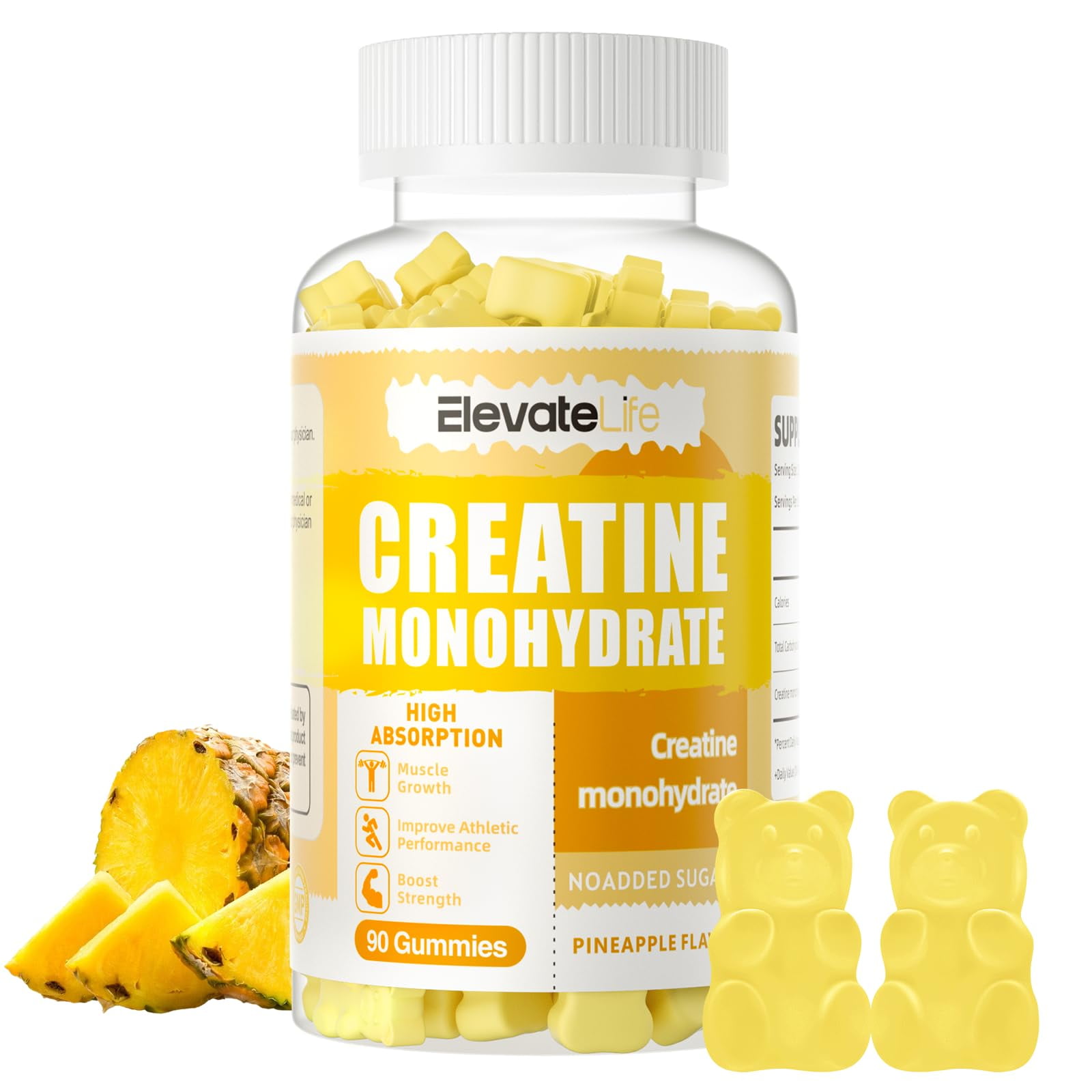 Creatine Monohydrate Gummies 5000mg for Men & Women, Chewables Creatine ...