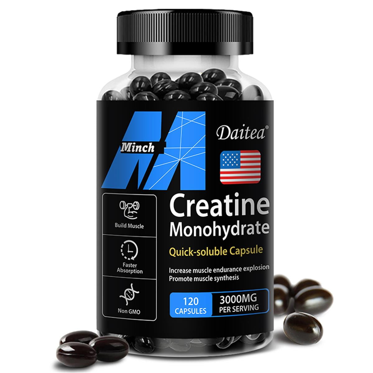 Creatine Monohydrate - Increase Muscle Endurance Explosion Promote ...
