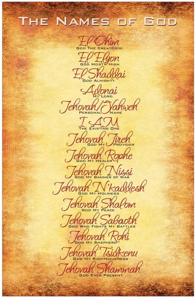 Creation Enterprises Names Of God 11 in x 17 in Poster - Walmart.com