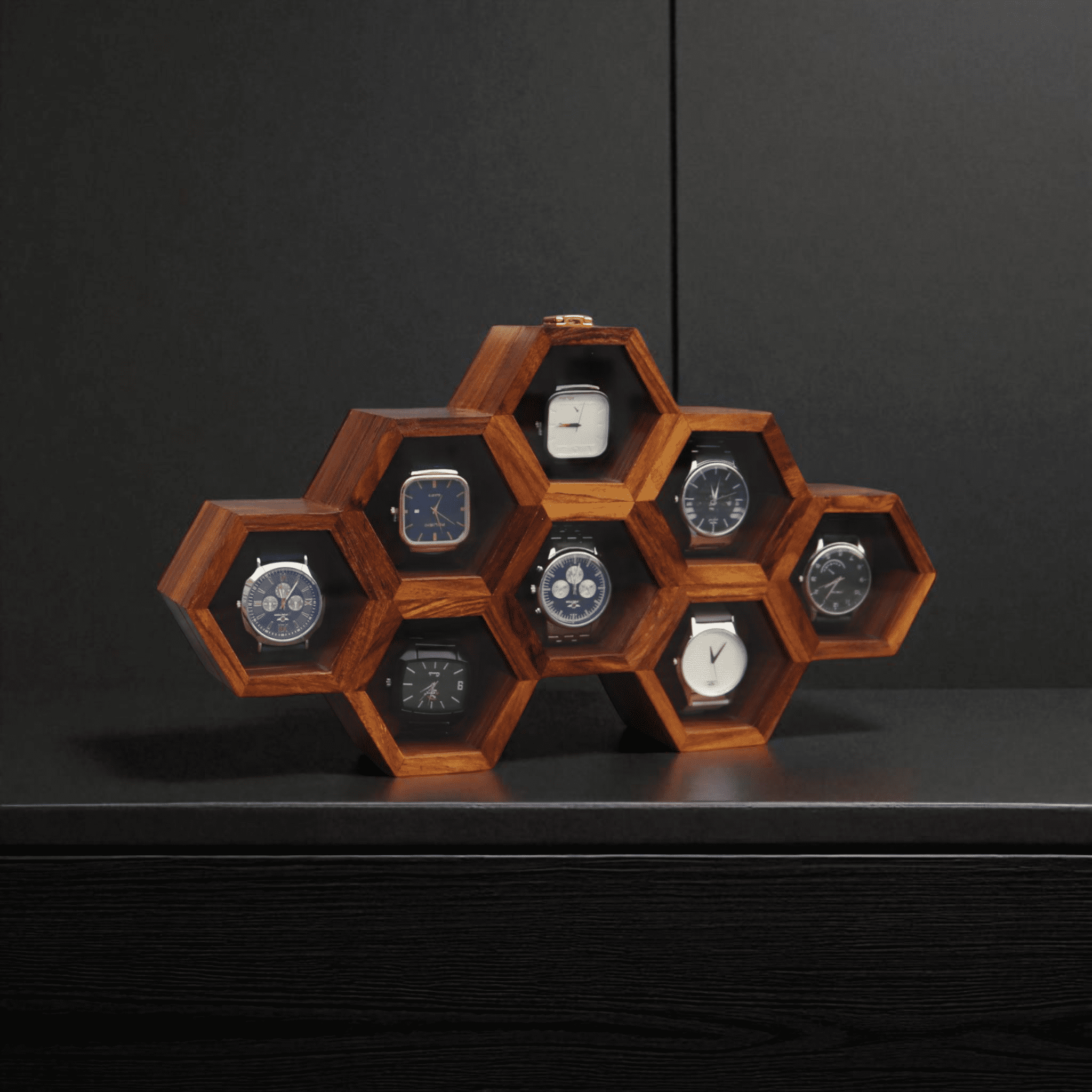 Creation India Craft Honeycomb Watch Case, Wooden Watch Box, Watch Box ...