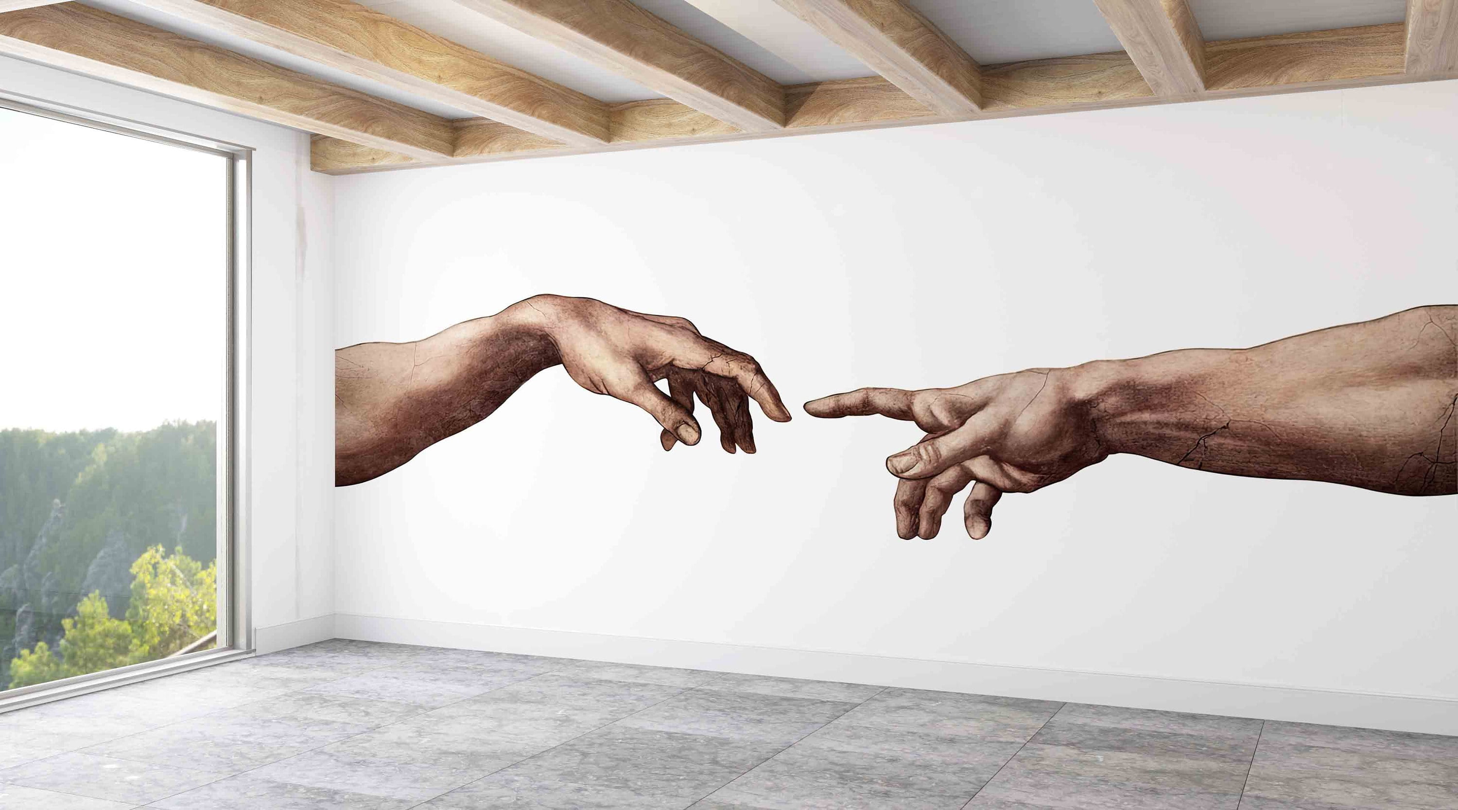 Creation Of Adam Wallpaper, Wallpaper Wall Art, 3d Wallpaper, Bright ...