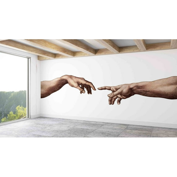 Creation Of Adam Wallpaper, Wallpaper Wall Art, 3d Wallpaper, Bright ...
