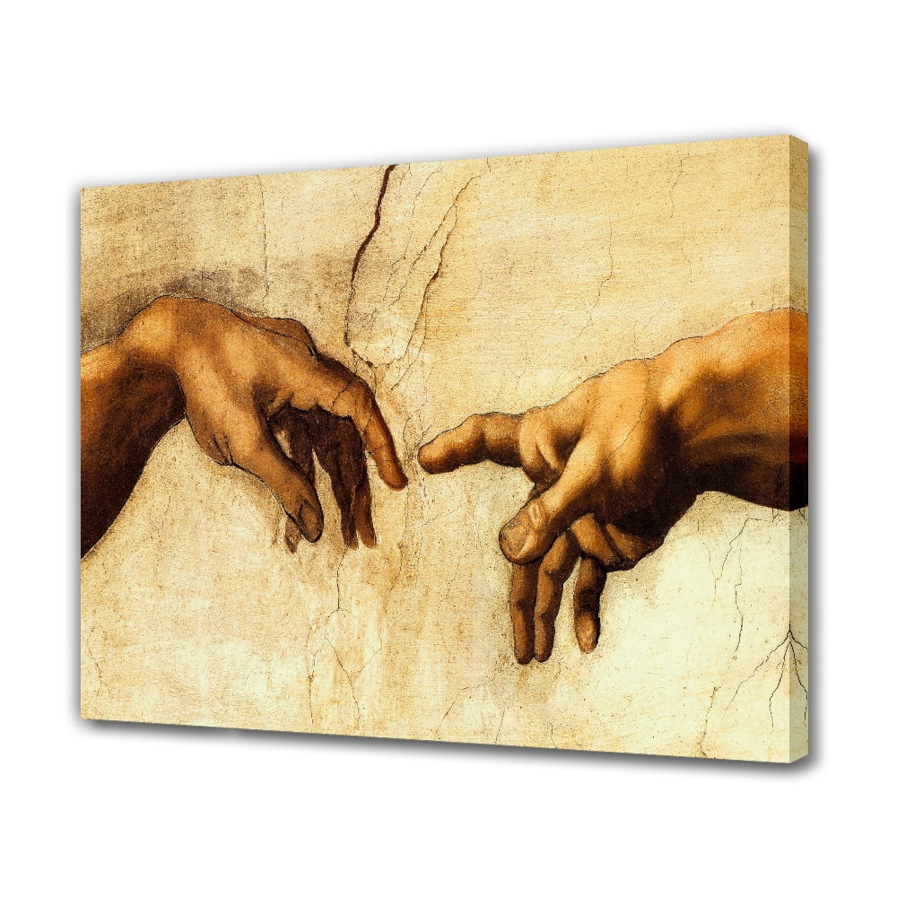 Creation of Adam Hand of God Religion Canvas Poster Bedroom Decor ...