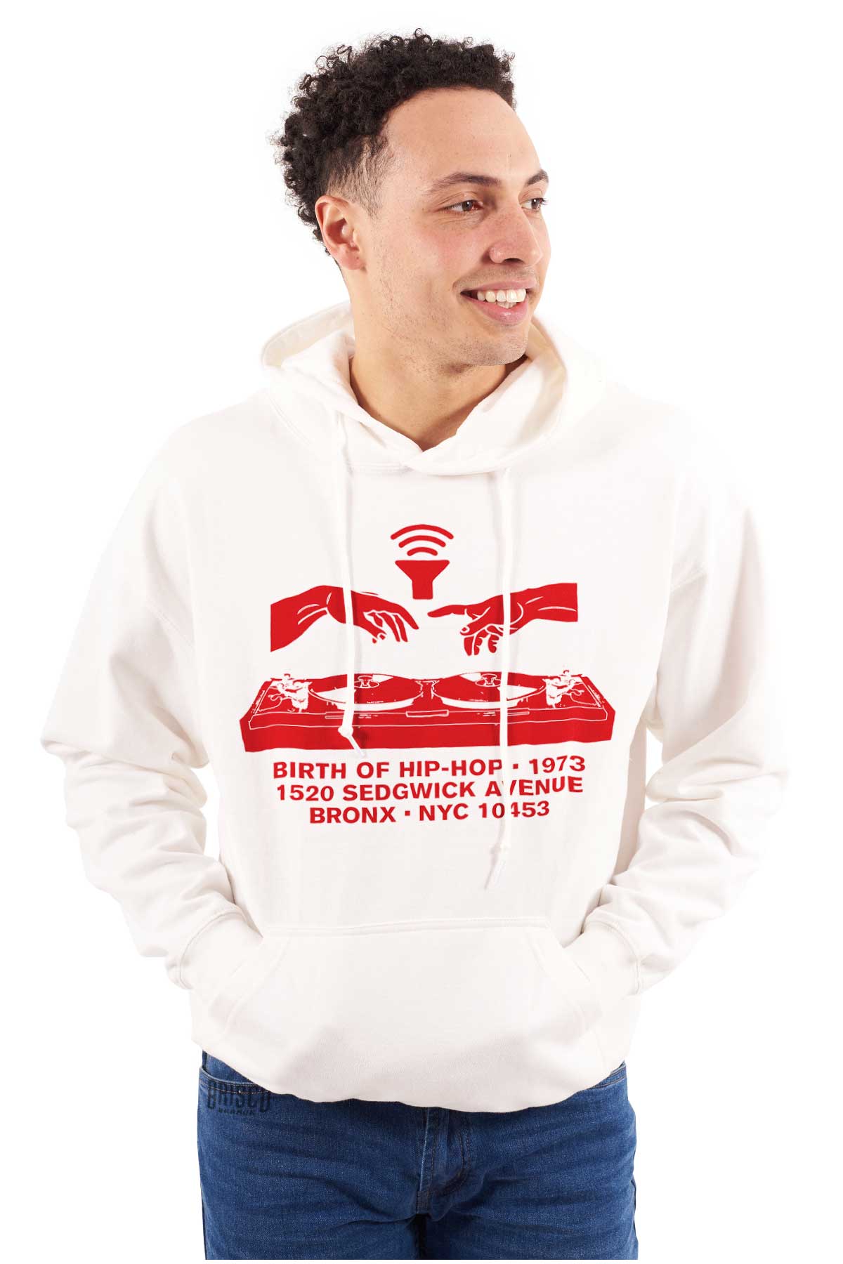 Creation of Hip Hop DJ Table Art Unisex Plus Size Hoodie Brisco Brands ...