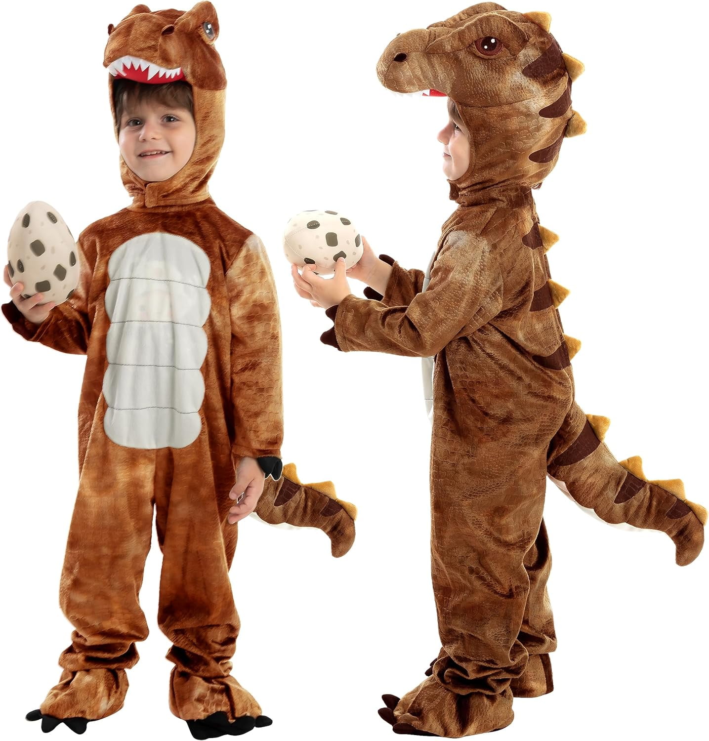 Creations Realistic T-rex Costume Outfit Dinosaur Jumpsuit with Egg for ...