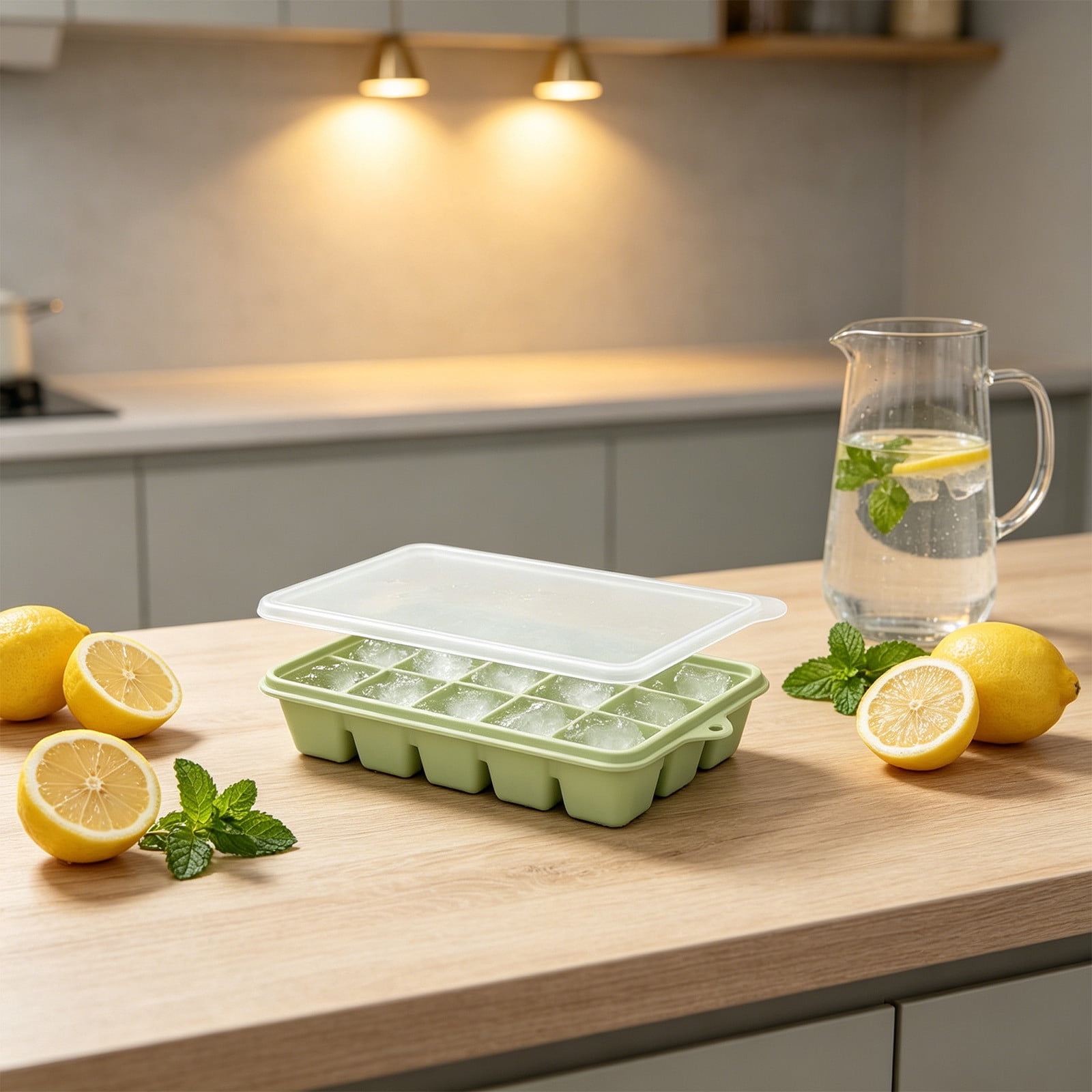 Creatitoy 15-Cavity Silicone Tray With Lid - Flexible Freezer Maker ...