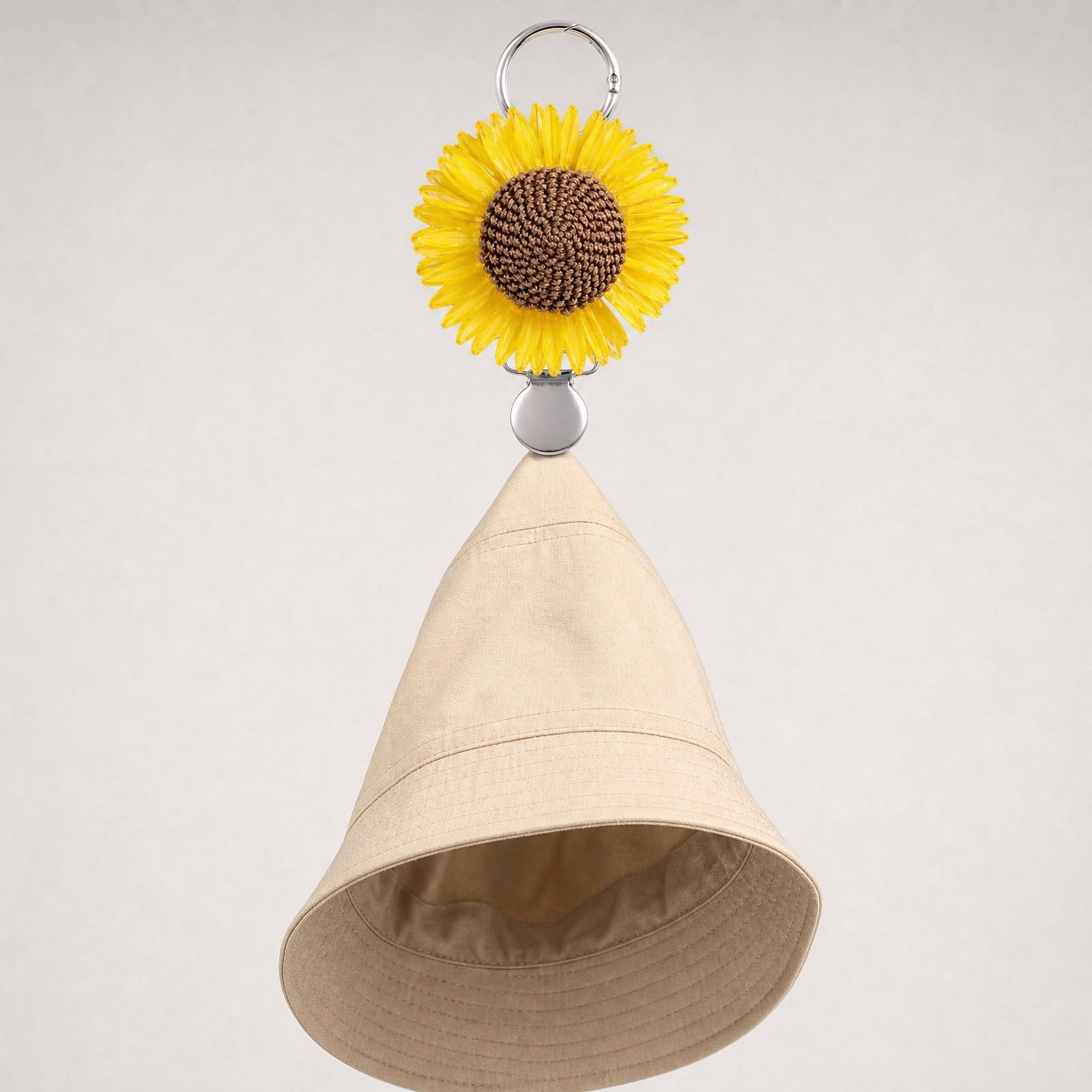 Creatitoy Sunflower Shaped Hat Hanger, Handmade Paper Woven & Metal Hat ...