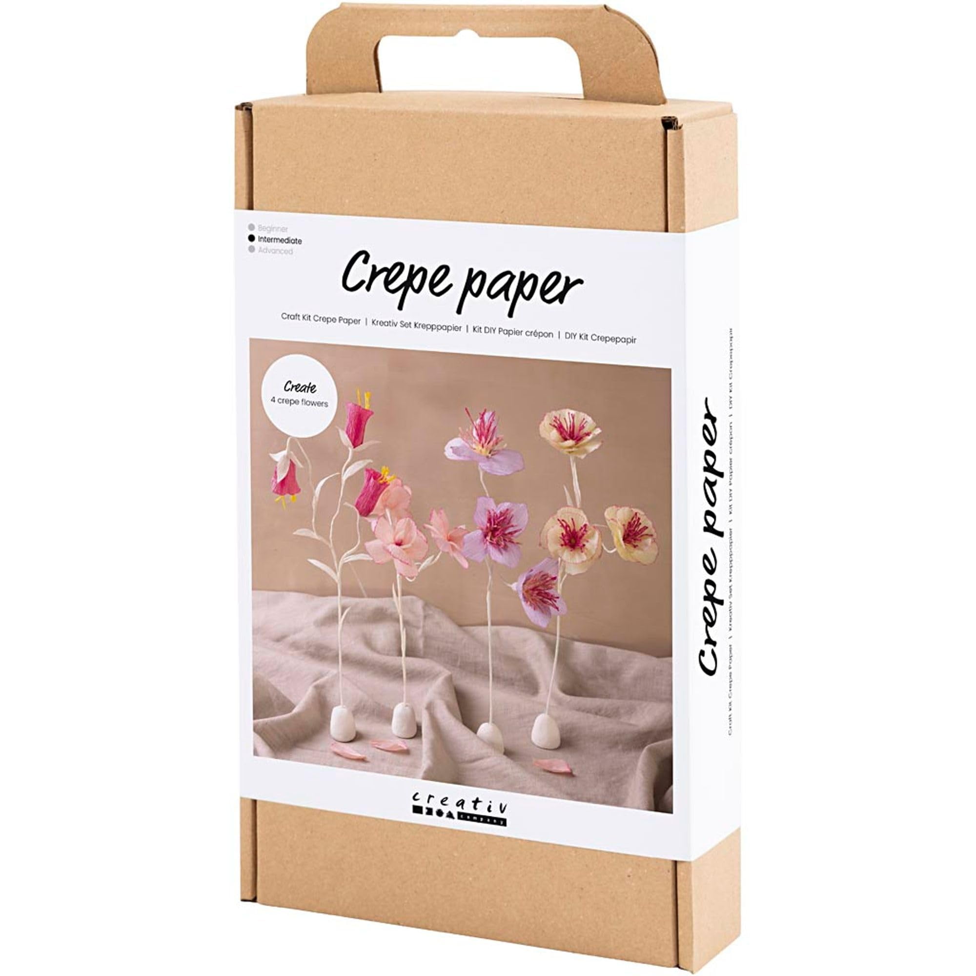 Creativ Kit de manualidades Papel crepé, colores pastel, Flor, 1 ...