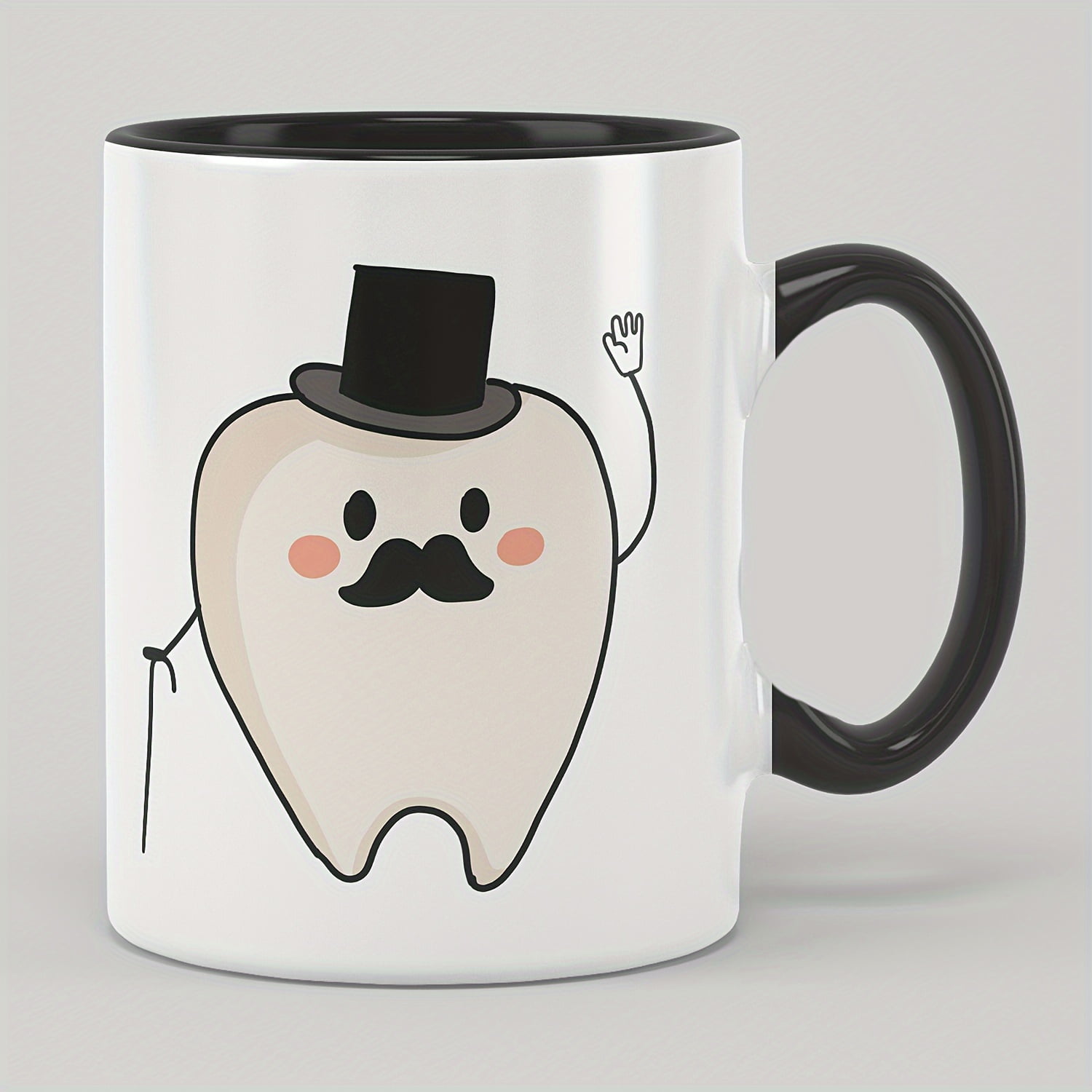 Creative 11oz/330ml Ceramic Toothbrushing Mug, Funny and Cute Coffee ...