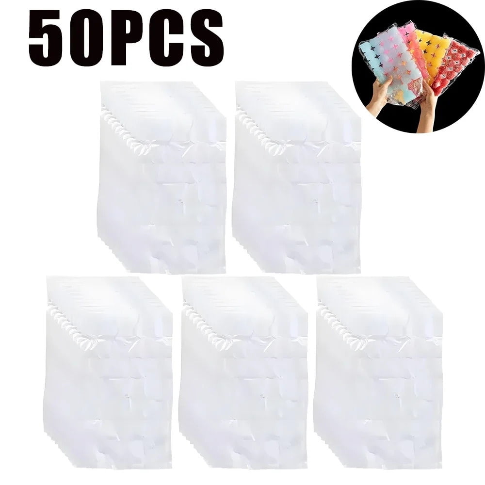 Creative 24 Cubes Disposable Self-seal Clear Ice Bag Freezing Making ...