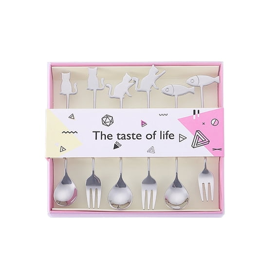 Creative 304 Stainless Fork Spoon Set Cute Tableware Set For Daily Use ...
