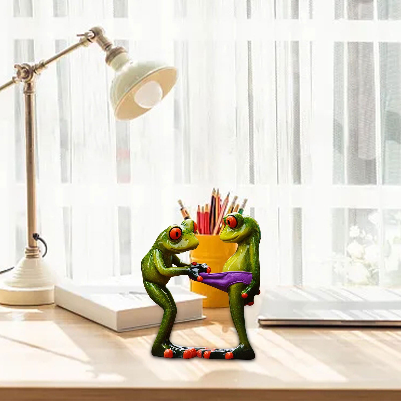 Creative 3D Craft Frog Figurine Computer Monitor Decor, Personalized ...