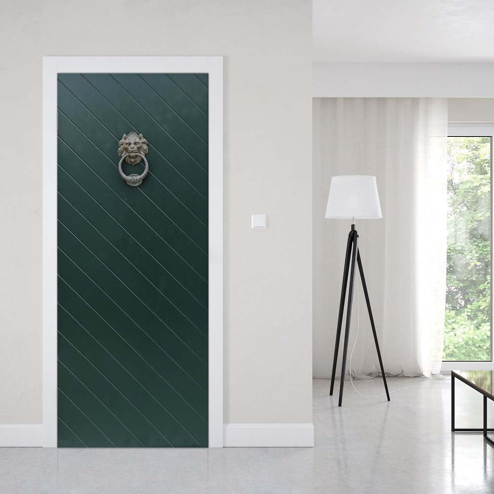 Creative 3D Door Sticker Lion Green Gate DIY Home Decor Decals ...
