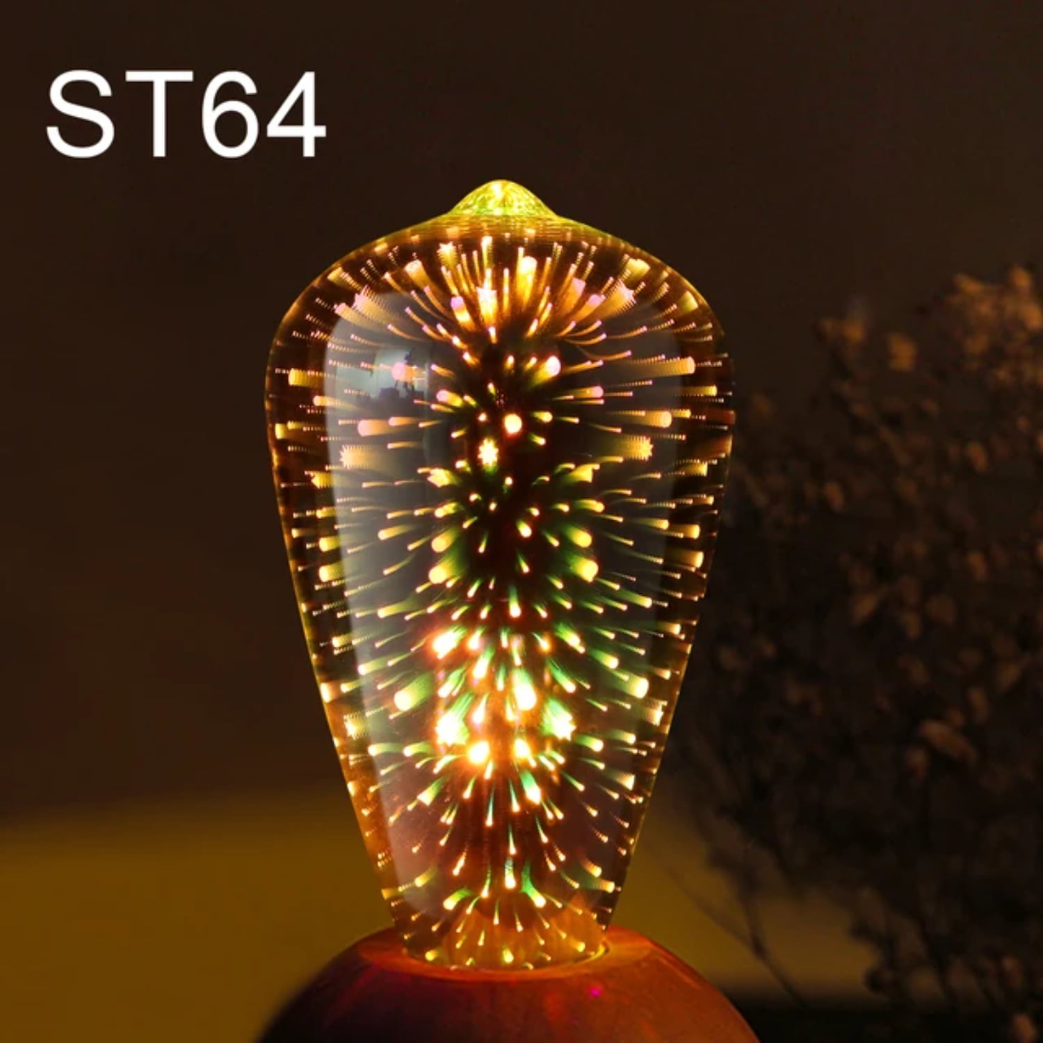 Creative 3D Fireworks Effect Desk lamp LED Table lamp Bedroom Christmas ...
