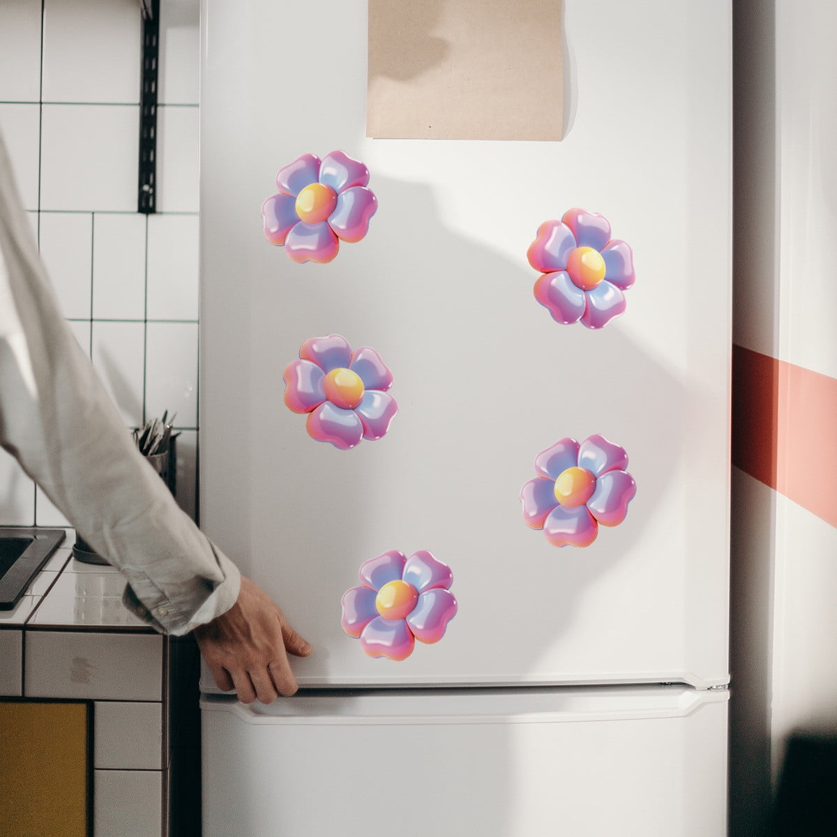 Creative 3D Flower Fridge Magnet - Colorful Decor for Home Computer or ...