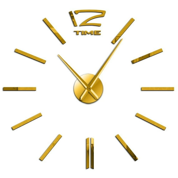 Creative 3D Frameless Wall Clock Stickers, DIY Modern Decorative Clocks ...