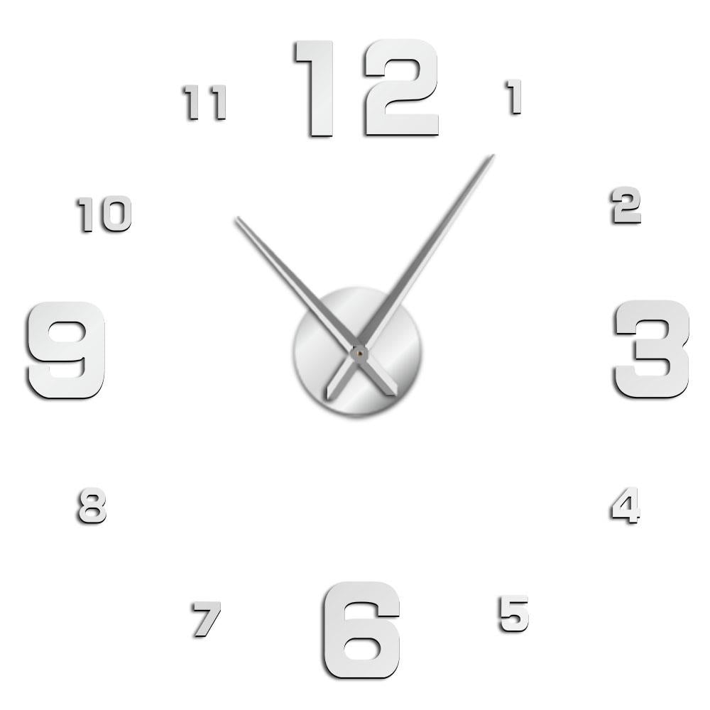 Creative 3D Numerals Frameless Wall Clock Stickers, DIY Modern ...
