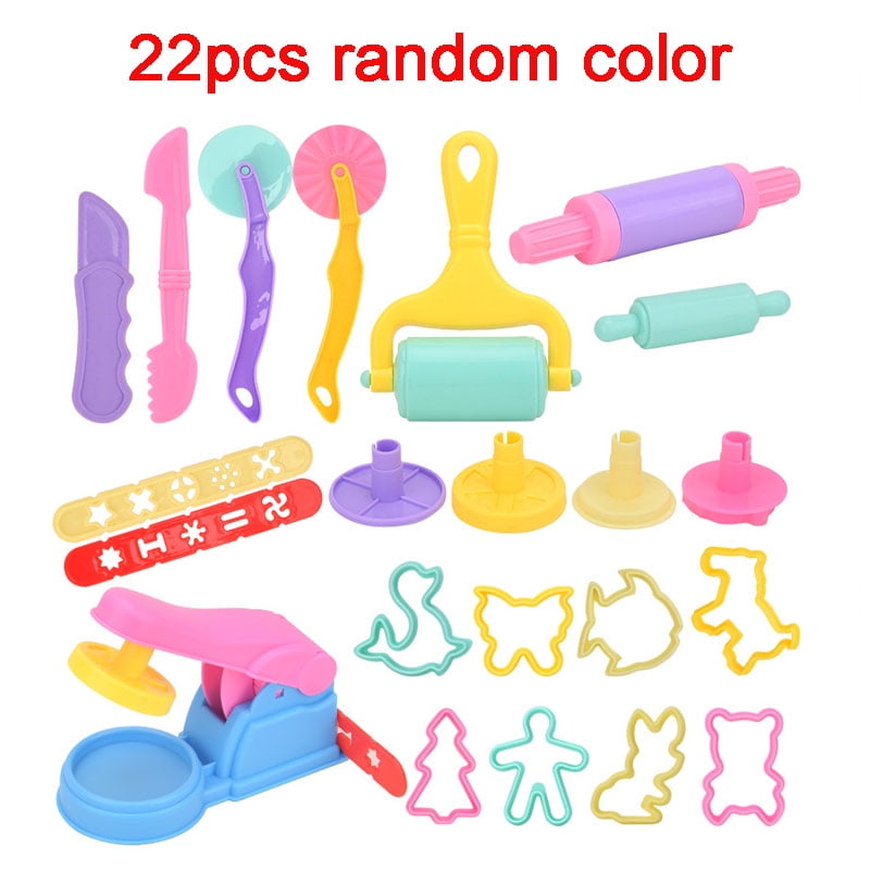 Creative 3D Plasticine Mold Modeling Clay Accessories DIY Play Dough Tool Kit Plastic Set Knife ...