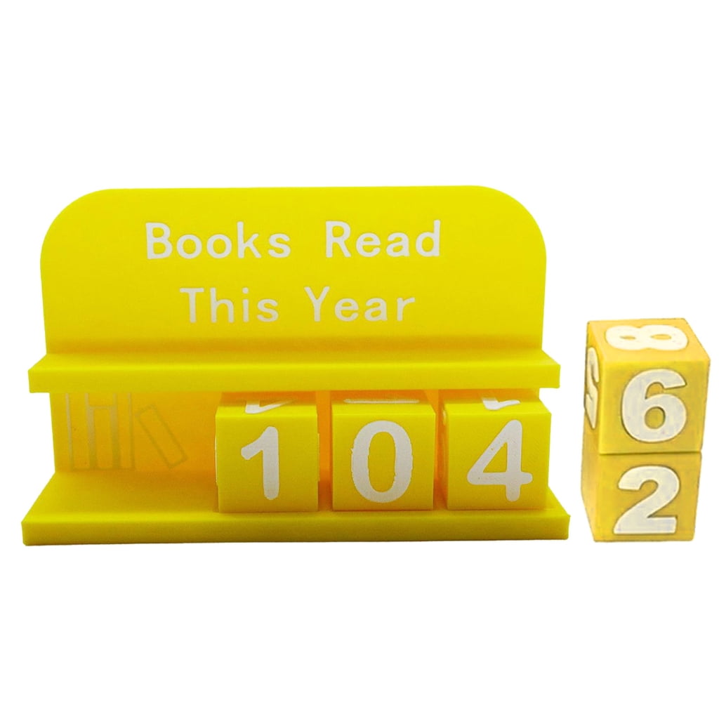 Creative 3D Printed Book Counter with Numbered Cubes Reading Progress ...