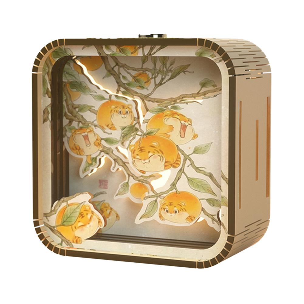 Creative 3D Puzzle Night Light DIY Set - Wood & Acrylic, Illuminates ...