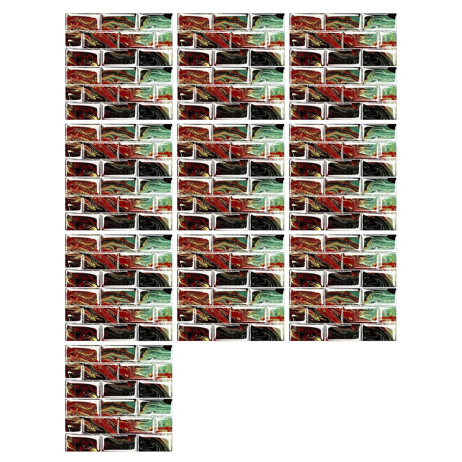 Creative 3D Tile Stickers Decoration DIY Floor Plane Wall Stickers ...