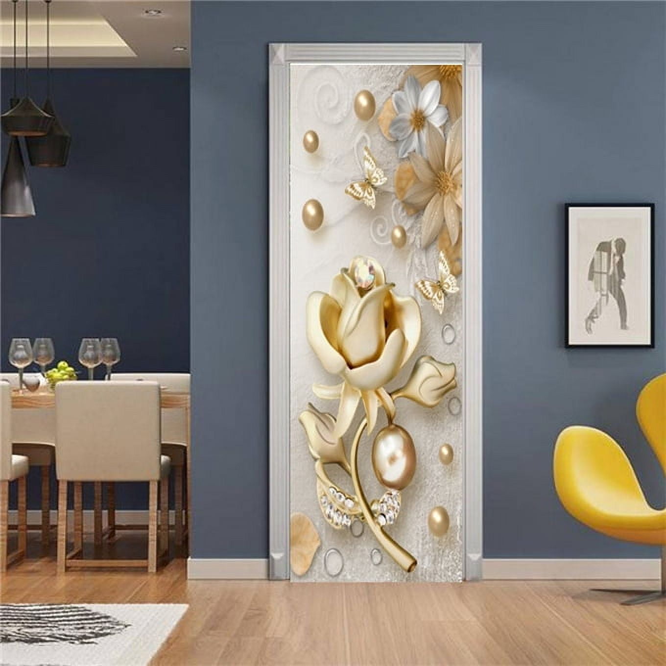 Creative 3D Vision Door Sticker For Living Room Corridor Decoration ...