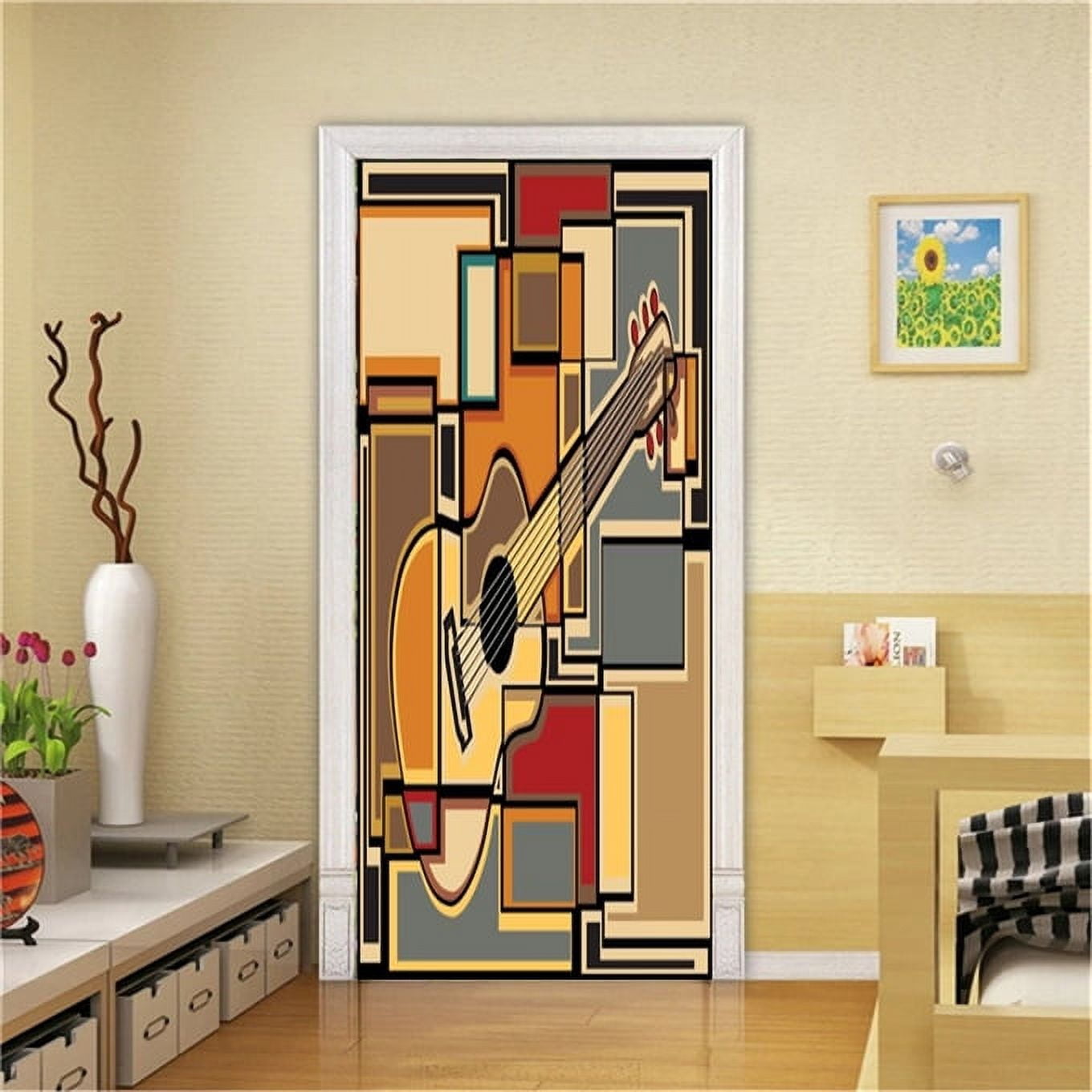 Creative 3D Vision Door Sticker For Living Room Corridor Decoration ...