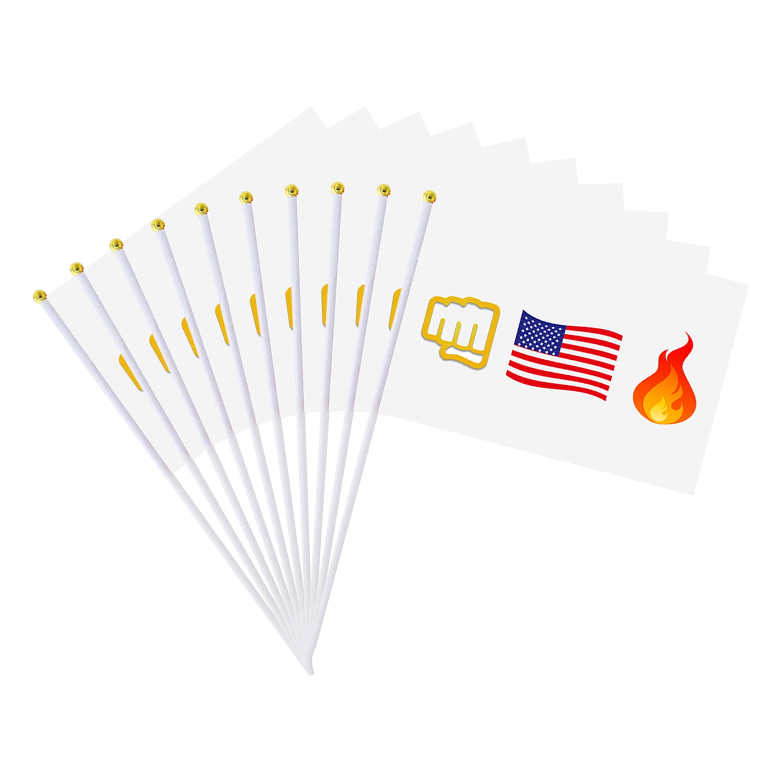 Creative 3x5 Ft US Flags on Stick Fun Fists Fires Design Chat Records ...
