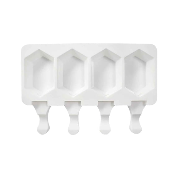 Creative 4 Cell Soft Bottom Ice Cubes Tray, BPA Free Flexible Silicone ...