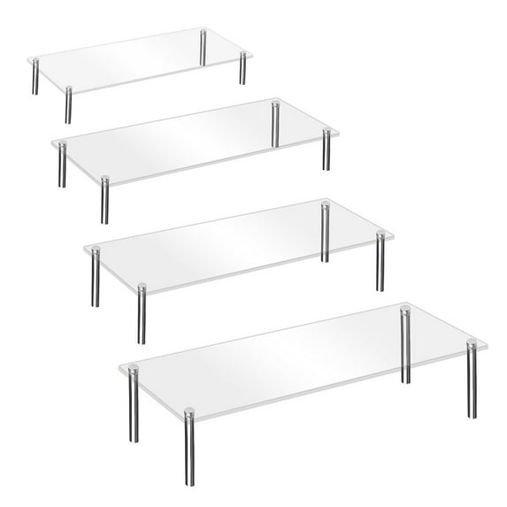 Creative 4-Piece Acrylic Display Stands: Showcase Jewelry, Toys Plants ...