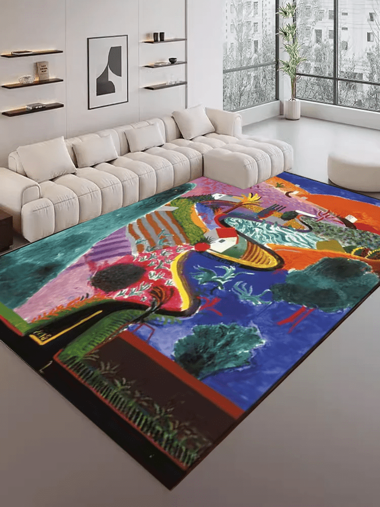 Creative Abstract Living Room Carpet Foldable Machine Coffee Tables ...
