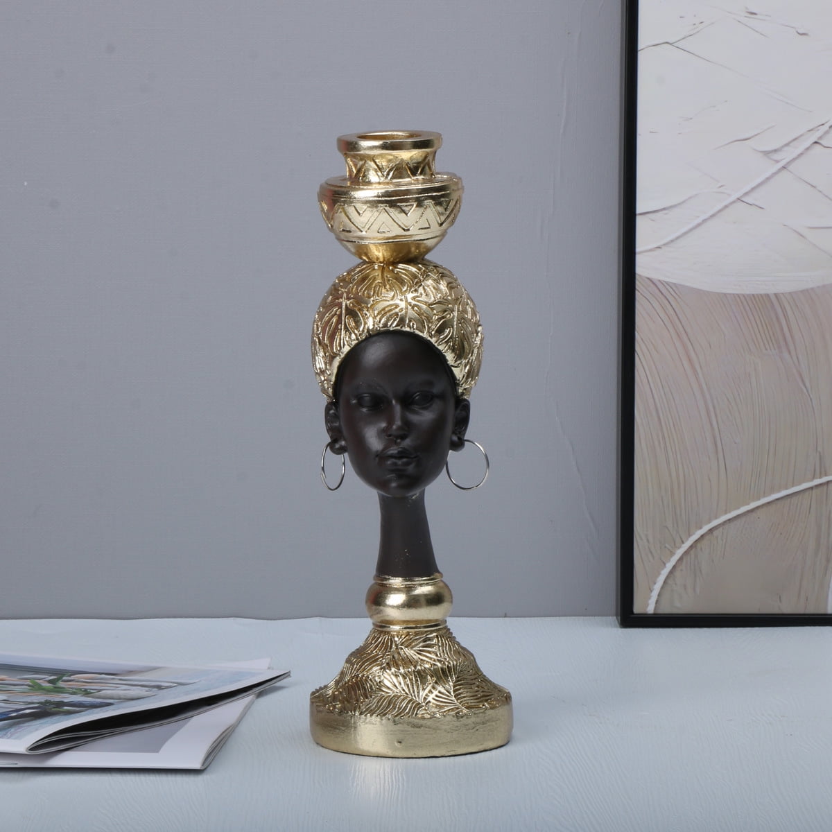 Creative African Woman Decors For Wedding Lady Exotic Figurines Resin Statue Decorations For ...